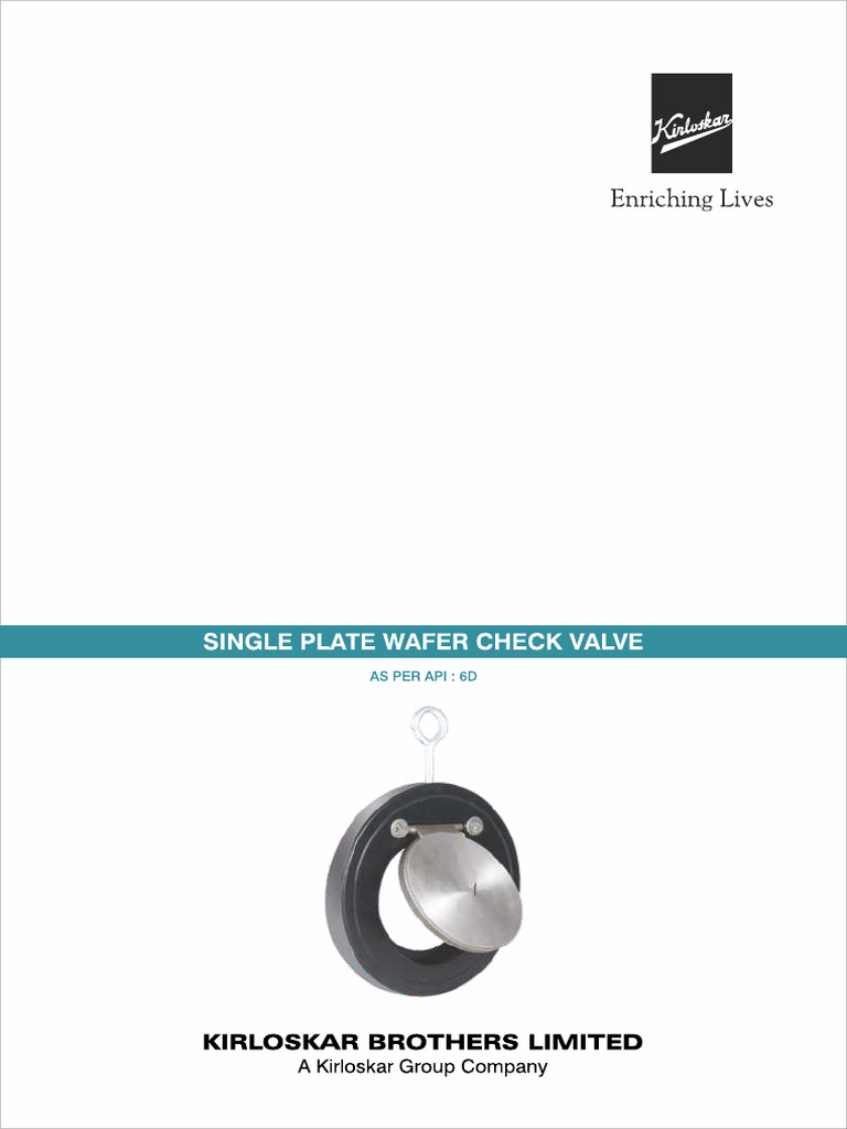 Wafer Check Single Plate Valve 1 | PDF