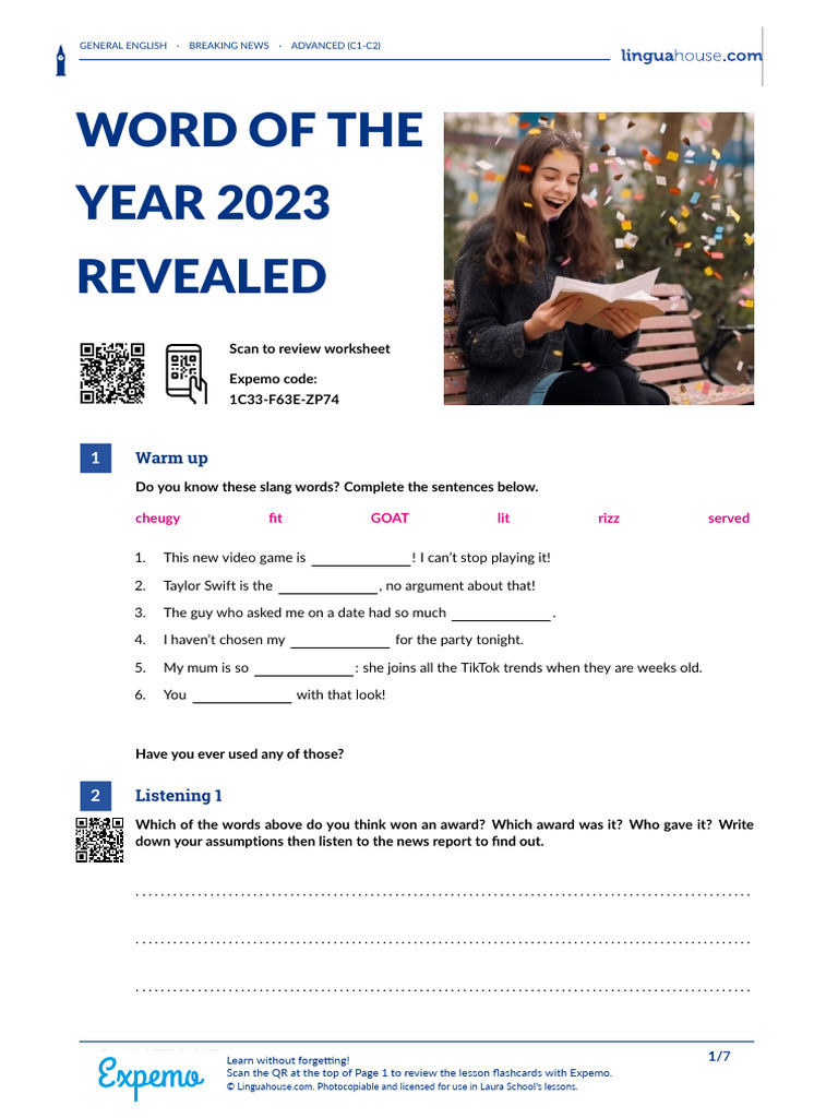 Word of the Year 2023 Explained | PDF | Linguistics
