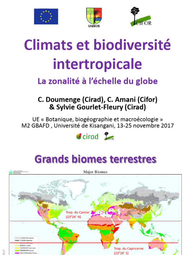 Zonation climatique et biodiversité tropicale | PDF | Mousson | Tropiques