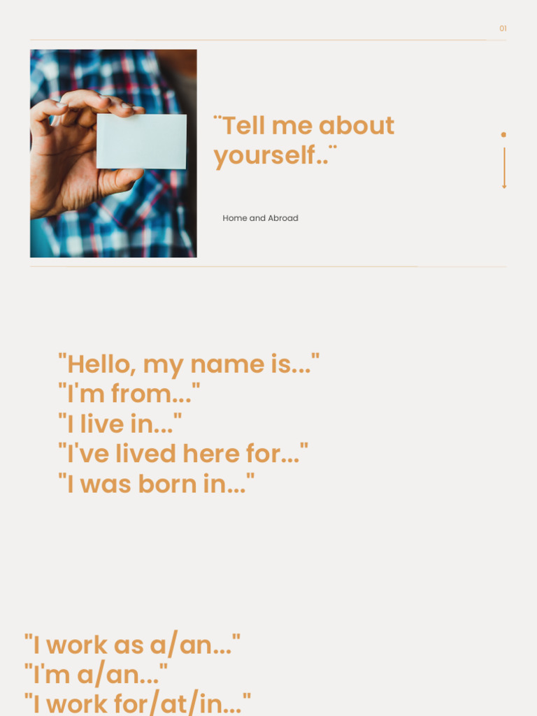 Tell me about yourself | PDF