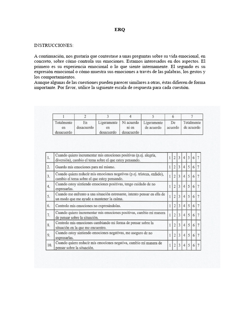 ERQ | PDF