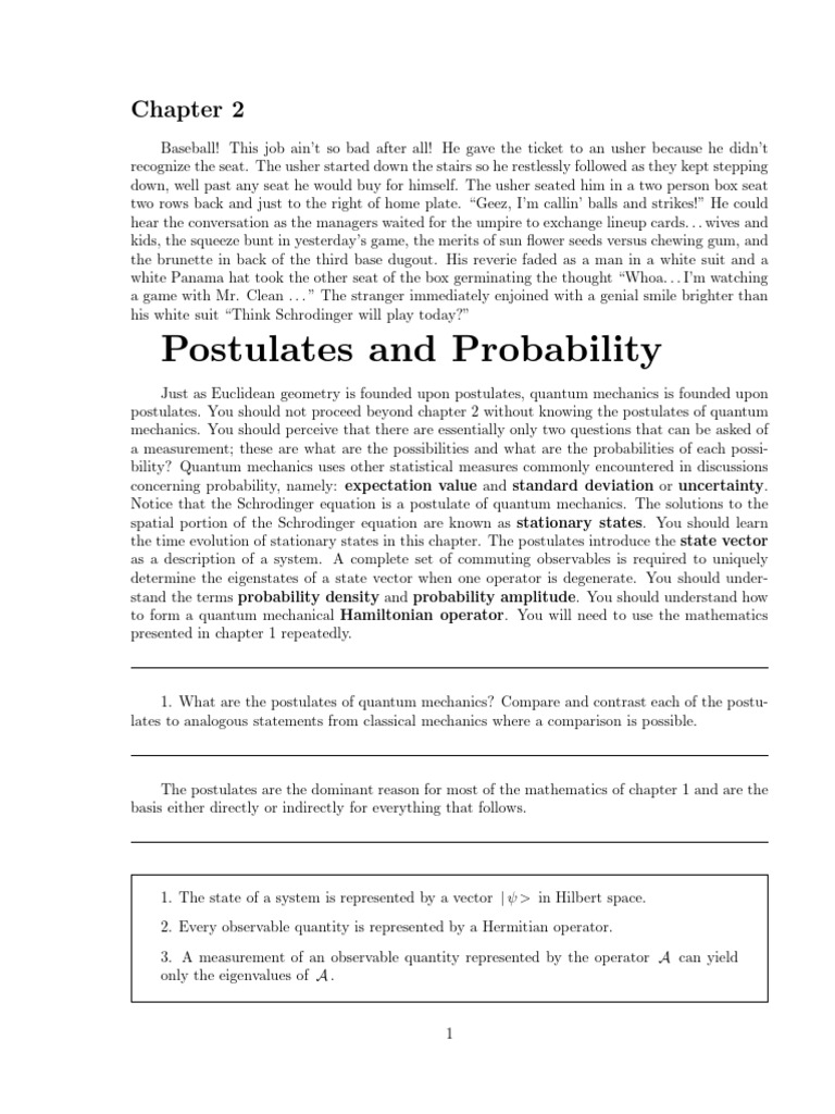 Ch2-1 | PDF | Eigenvalues And Eigenvectors | Quantum Mechanics