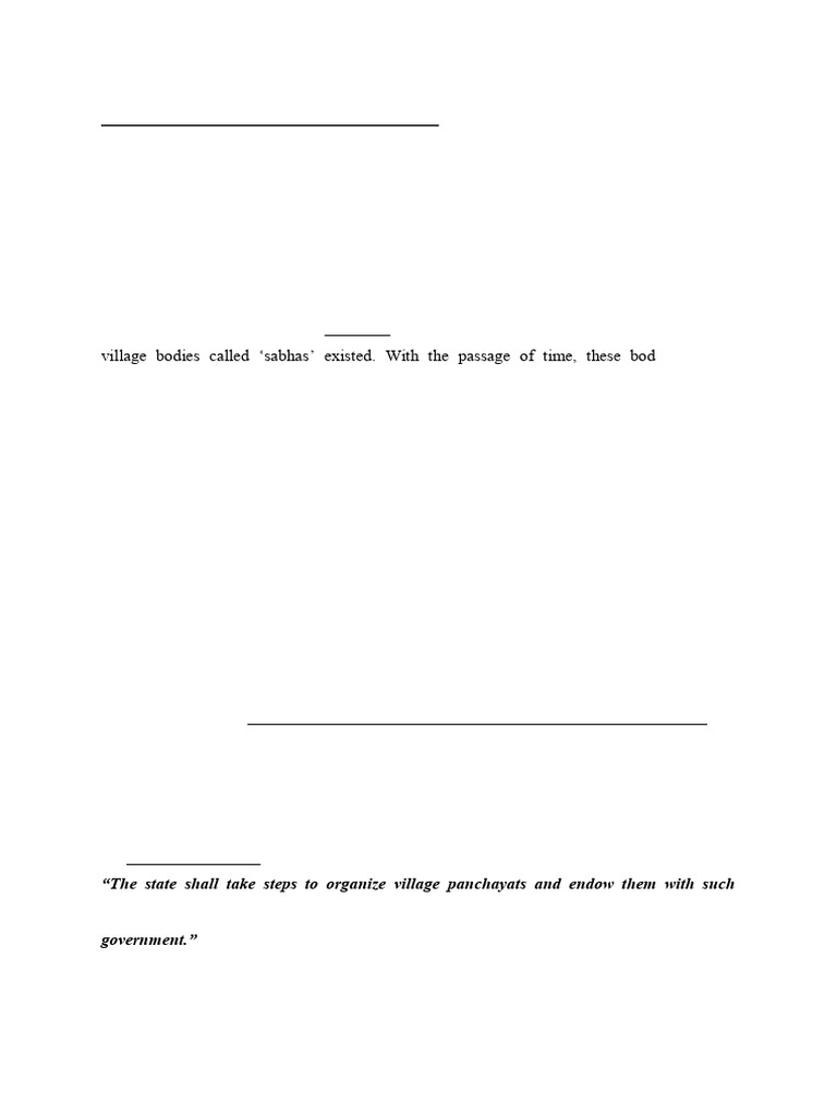 Unit - 3 LOCAL SELF GOVERNMENT | PDF | Government | Governance