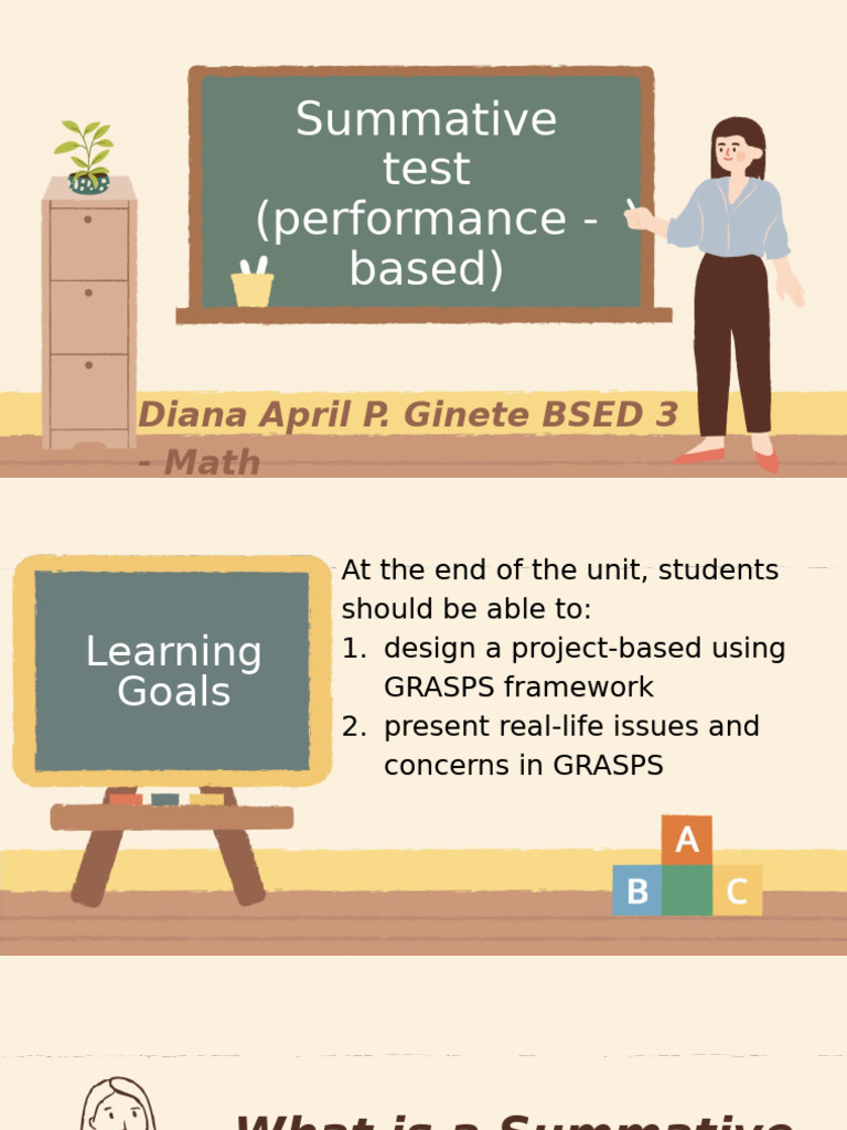Performance-Based Summative Test Design | PDF | Educational Assessment ...