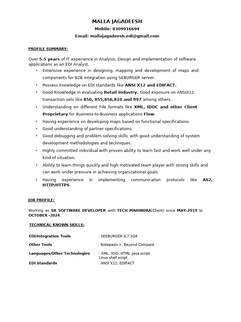 malla jagadeesh 565 | PDF | Electronic Data Interchange | Computing