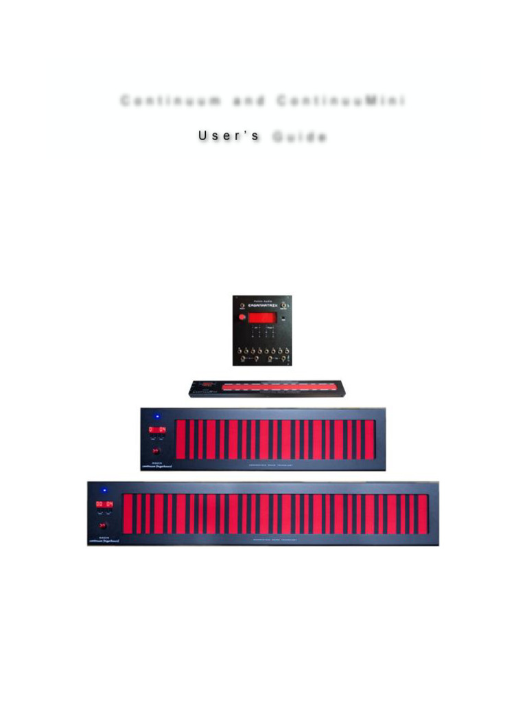 Continuum User Guide | PDF | Synthesizer | Musical Instruments