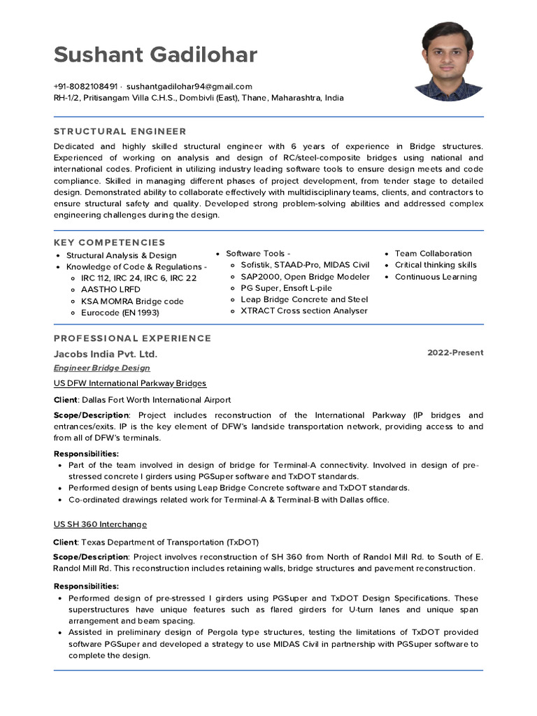 Naukri SushantGadilohar (6y 0m) | PDF | Civil Engineering