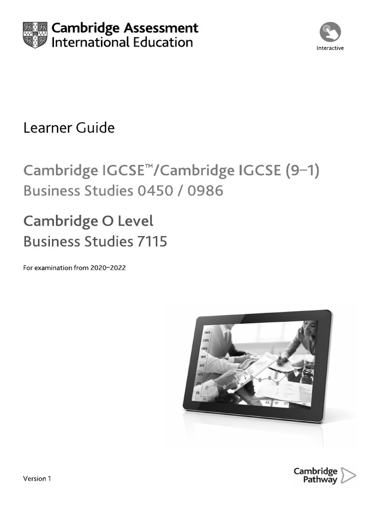 Learner Guide Business Studies Igcse | PDF