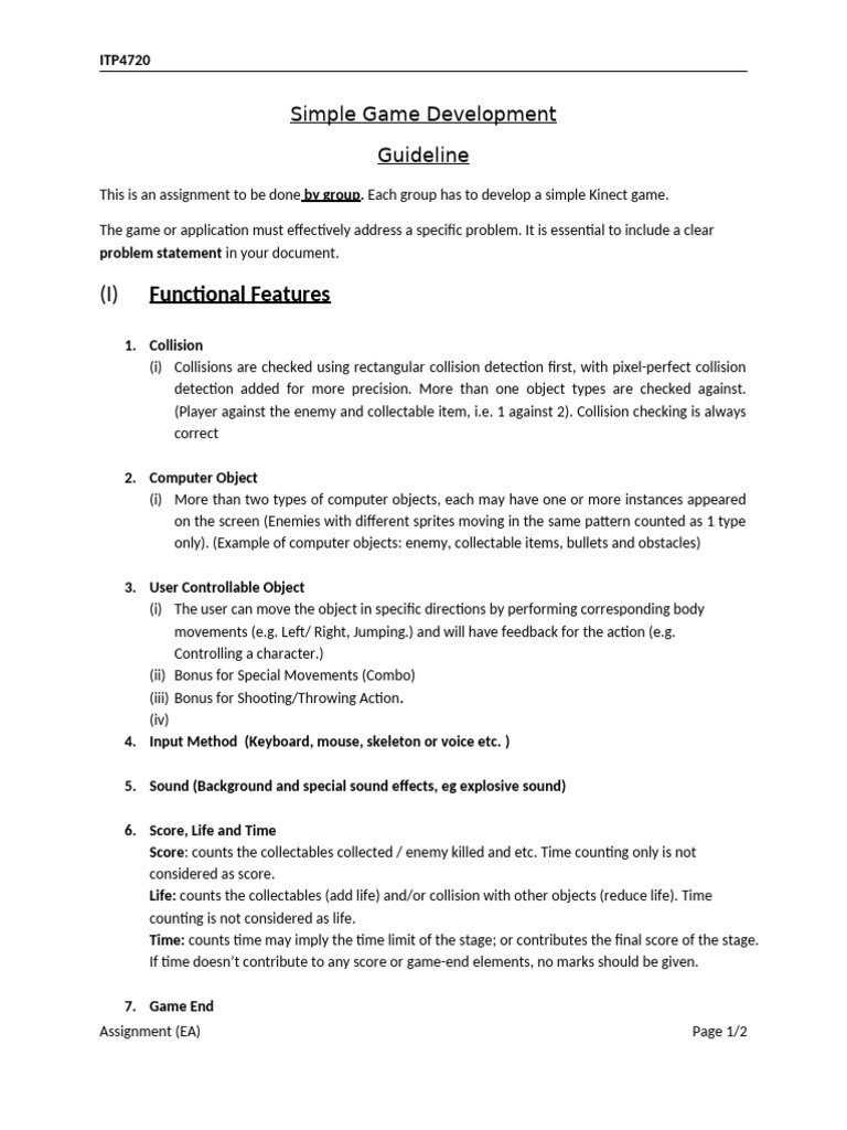 ITP4720 EA Assignment Guideline AY2425 | PDF | Algorithms | Computer Engineering