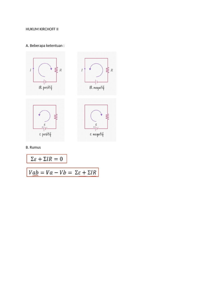 Hukum Kirchoff Ii | PDF
