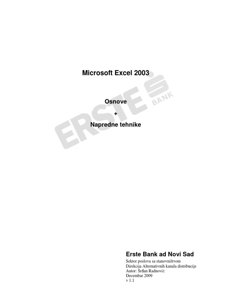 Skripta Microsoft Exce - v3.0 | PDF