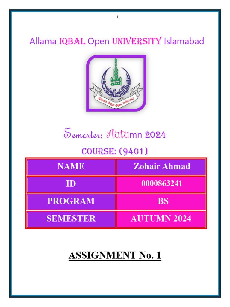 9401.01 Zohair | PDF