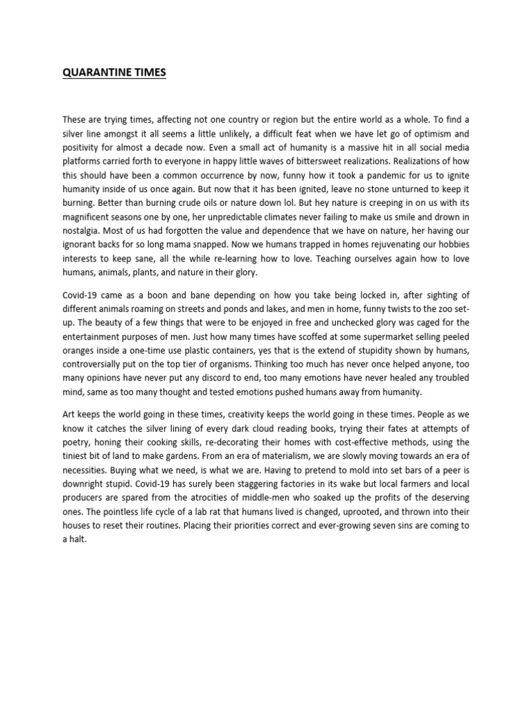 Creative Writing Sample | PDF