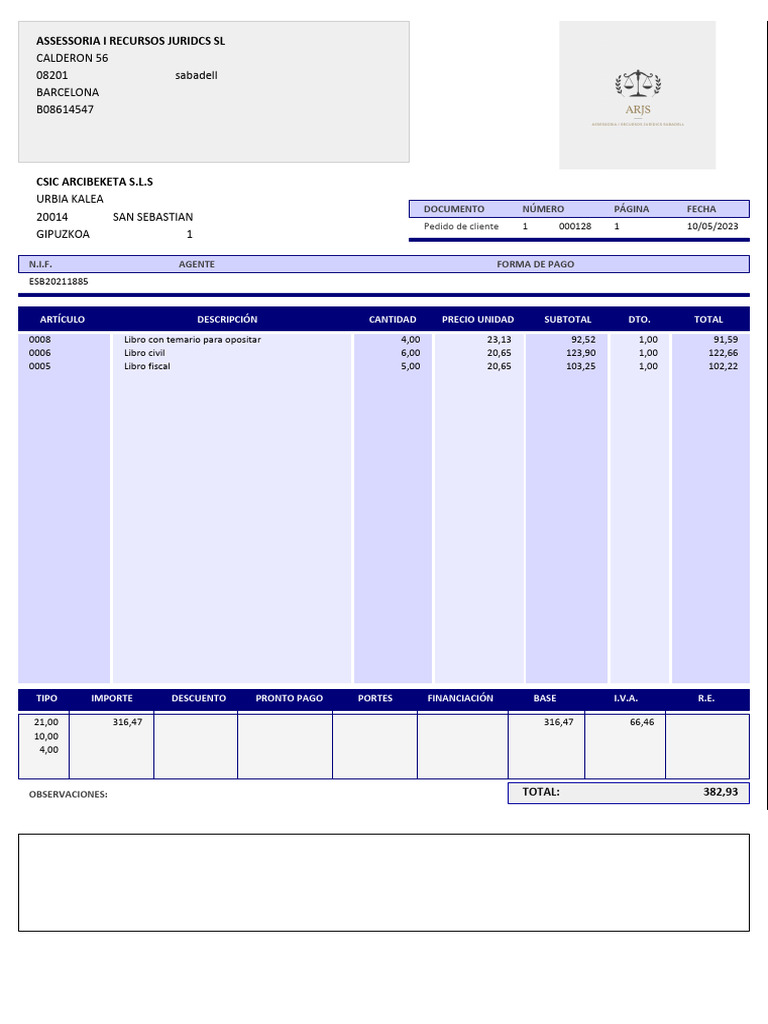 Pedido de libros para opositar 2023 | PDF