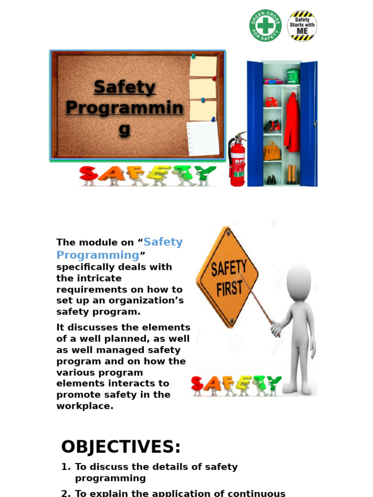 4th Chapter Safety Programs | PDF | Safety | Occupational Safety And Health