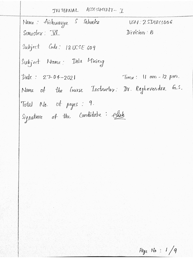 2sd18cs006 Aishwarya Ia1 | PDF