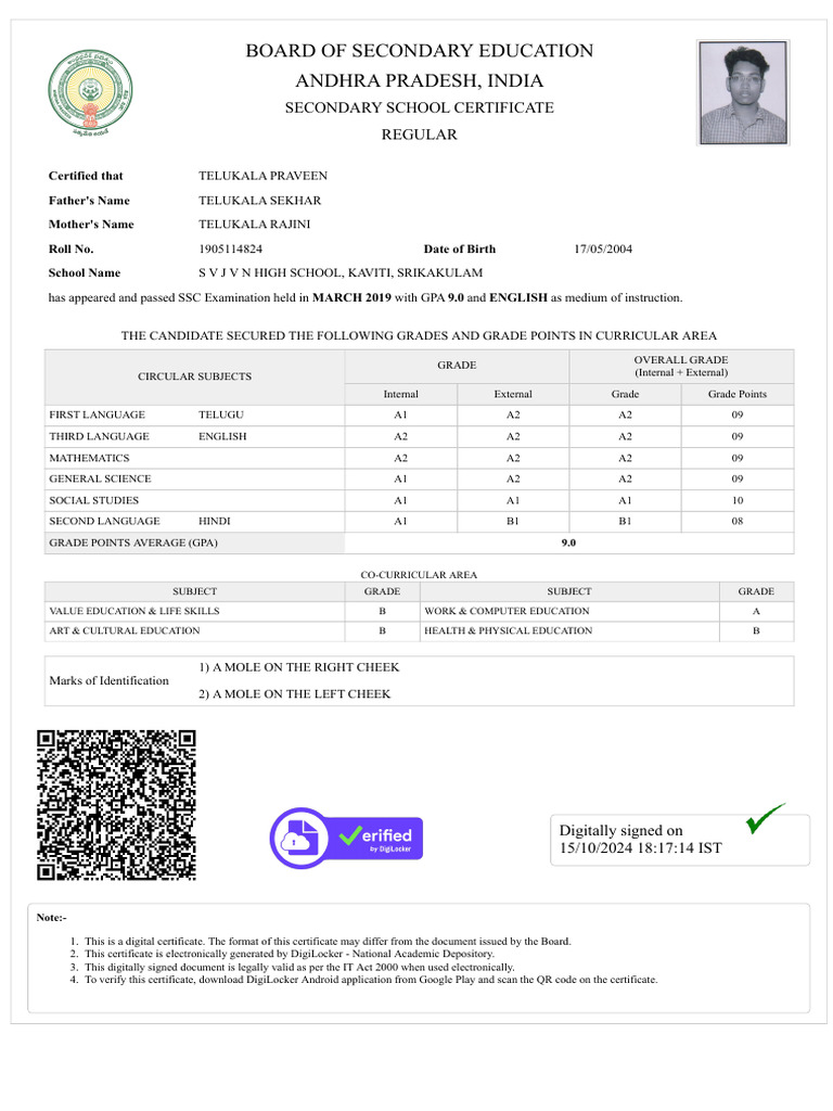 Org.bseap Sscer 1905114824xx2019xxr | PDF