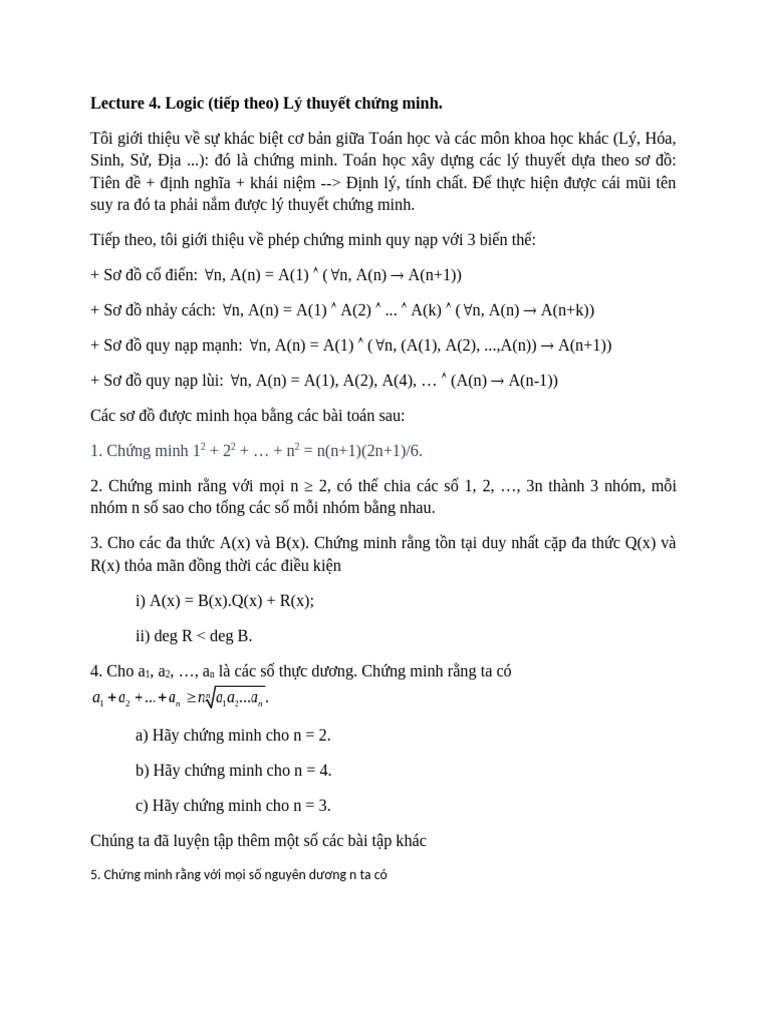 Logic&Arithmetic Lecture4&5 2018 | PDF Logic&Arithmetic Lecture4&5 2018 | PDF