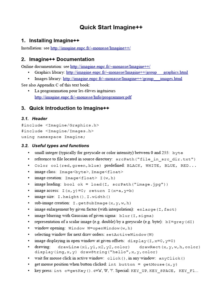 Quick Start Imagine | PDF