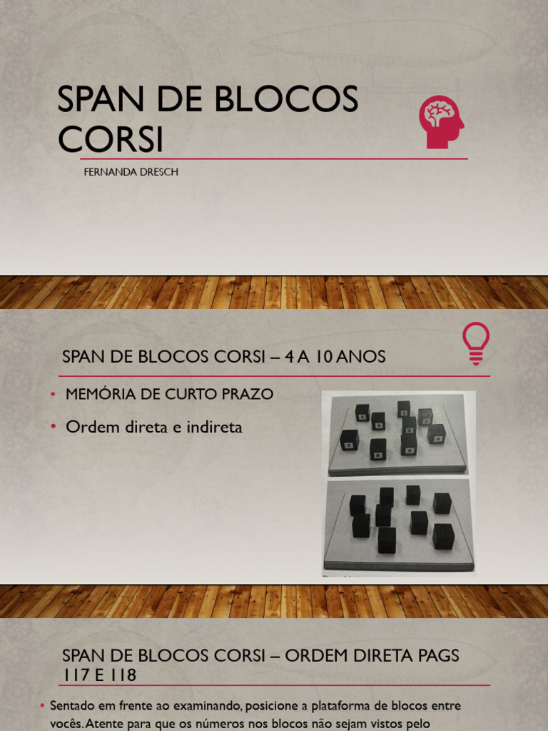6 - Teste Span de Blocos Corsi | PDF