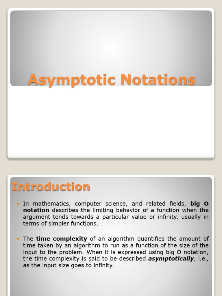 Understanding Asymptotic Notations | PDF | Applied Mathematics | Algorithms And Data Structures
