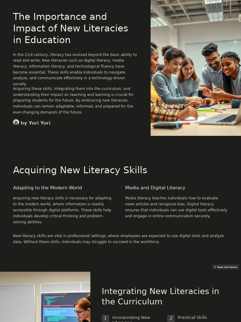 Educators: Embrace New Literacies | PDF | Literacy | Information Literacy