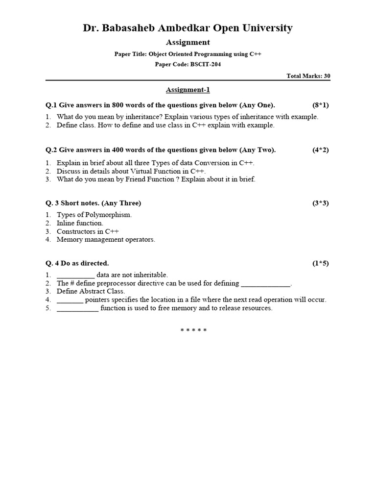 BSCIT-204_Assignments_1 | PDF