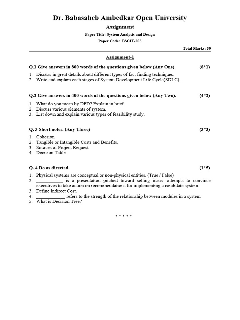 BSCIT 205 - Assignments 1 | PDF