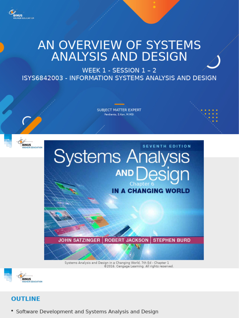 20240109111135D5181 - ISYS6842003-Week1-Session1-2-An Overview of Systems Analysis and | PDF ...