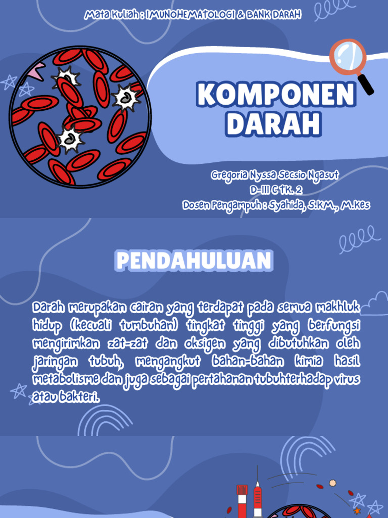 Komponen dan Fungsi Darah Manusia | PDF