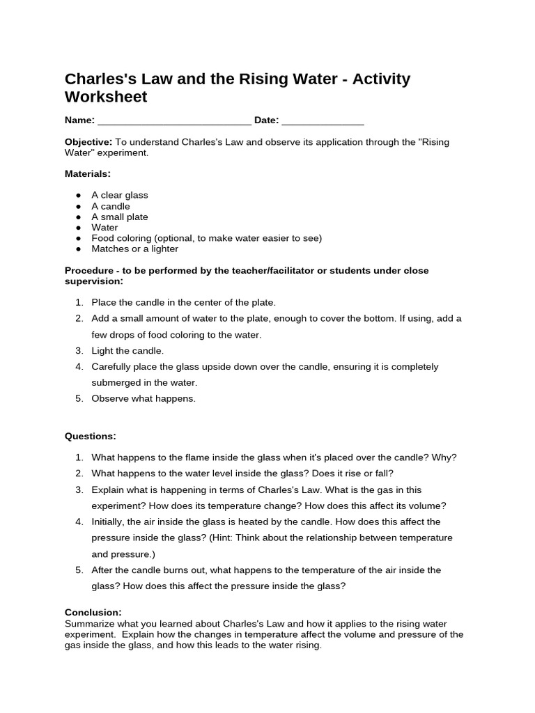 Activity About Charles Law | PDF