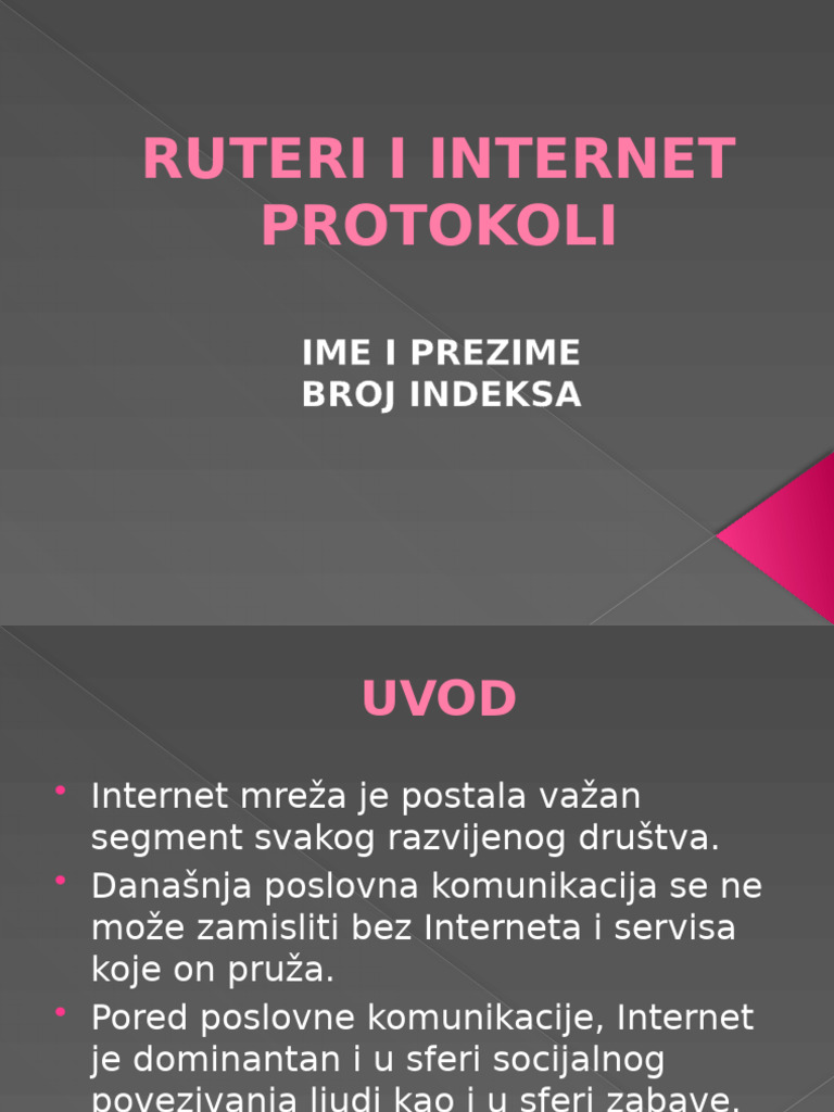 Ruteri I Internet Protokoli | PDF
