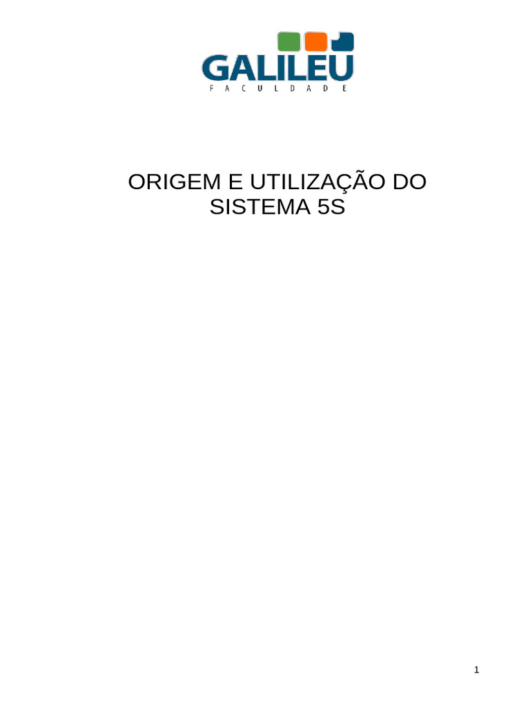 Origem e Benefícios do Sistema 5S | PDF | Japão | Qualidade (negócios)