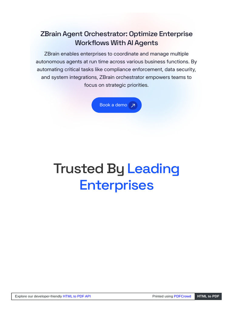 Zbrain Ai Ai Agents | PDF | Artificial Intelligence | Intelligence (AI ...