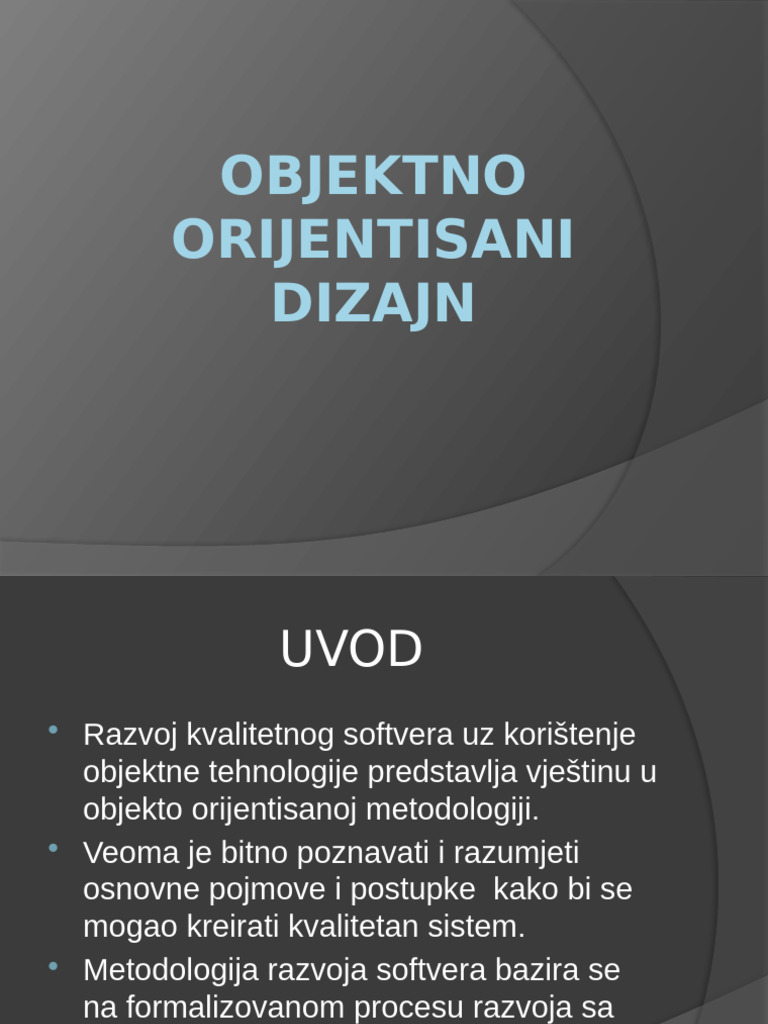 Objektno Orijentisani Dizajn | PDF