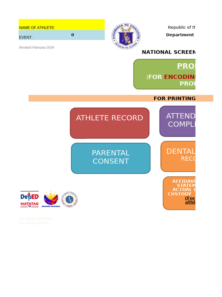 Athlete Screening Profile | PDF | Diseases And Disorders | Medical Specialties