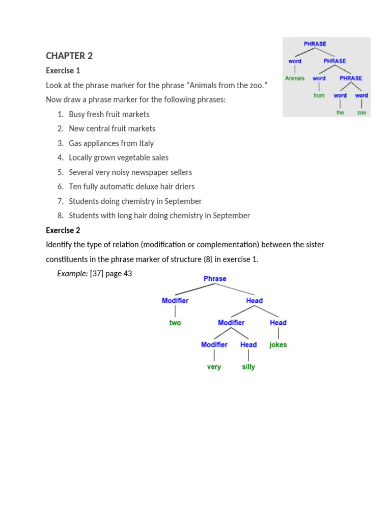 2024_Exercises_chapter 2 | PDF
