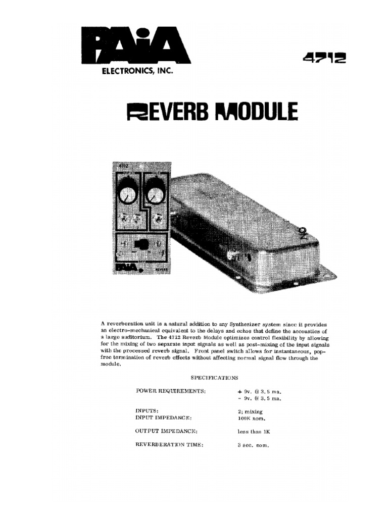 4712 Reverb Module 200dpi | PDF