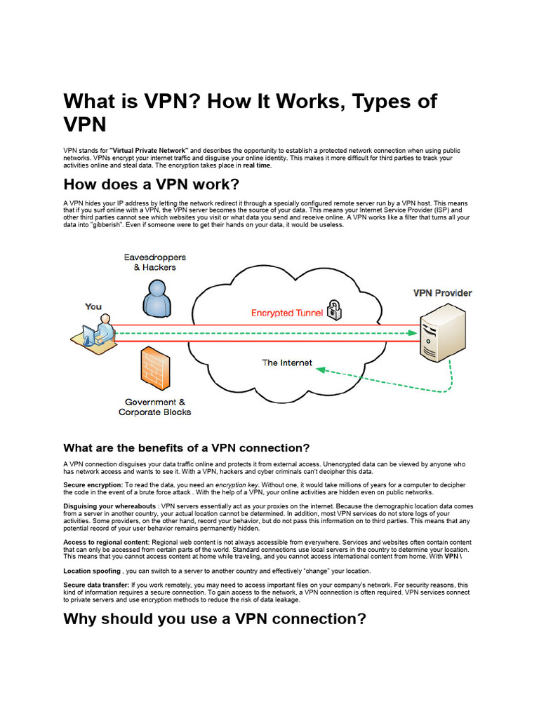 Understanding VPN: Benefits & Types | PDF | Virtual Private Network ...