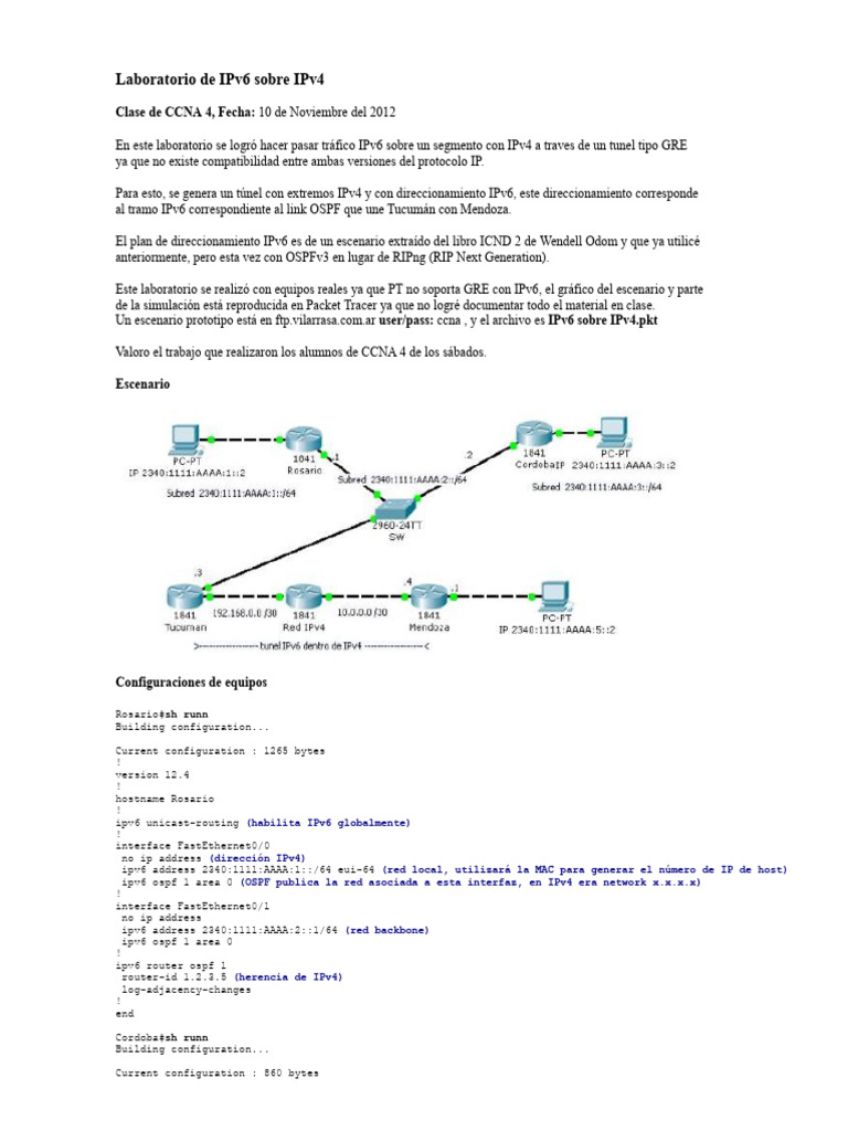 TUNELEO DE IPV6 PASA IPV4 LLEGA IPV6 | PDF | Transmission Control Protocol | I Pv6