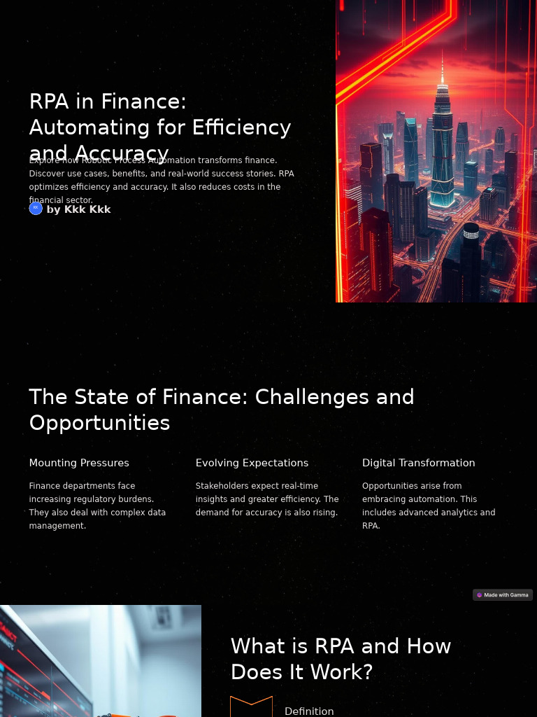 RPA in Finance Automating For Efficiency and Accuracy | PDF ...