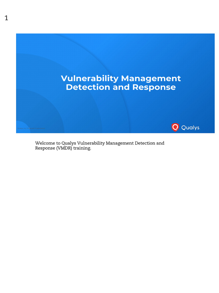 Handout - VMDR - Q1-2024 | PDF | Cloud Computing | Computer Security