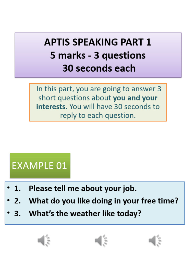 APtis speaking_part_1 | PDF | Linguistics