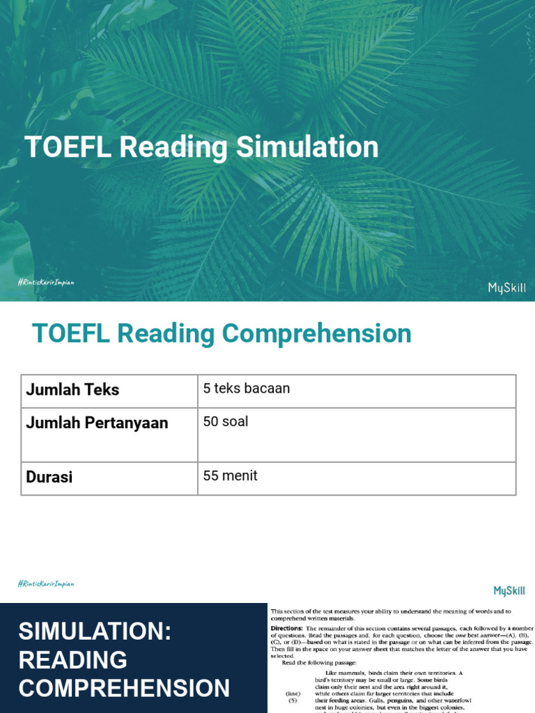 TOEFL Reading Simulation | PDF