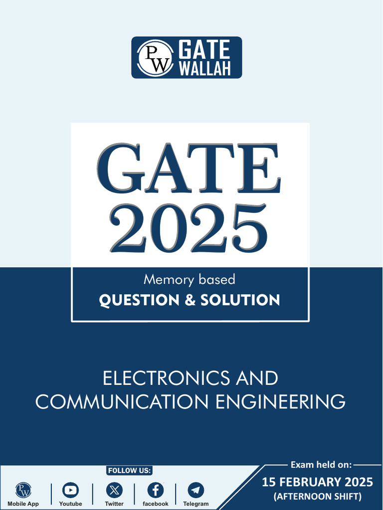 GATE-2025 - ECE - Exam Analysis - (15 Feb-2025) 2nd Shift | PDF ...
