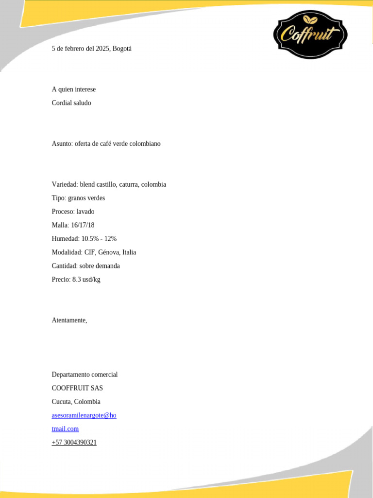 Membrete Coffruit | PDF