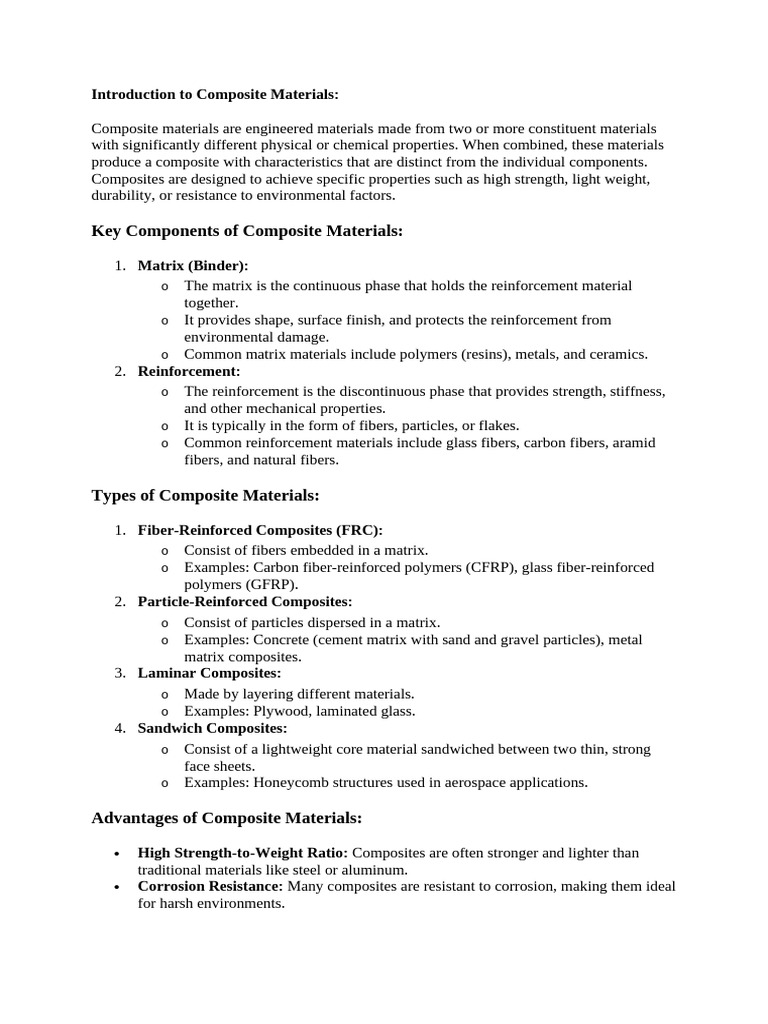 Introduction To Composite Materials | PDF | Composite Material | Building Engineering