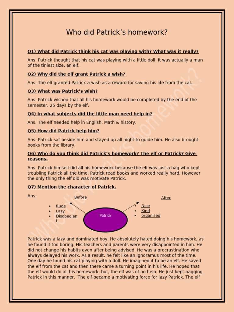 Patrick's Homework Transformation Story | PDF