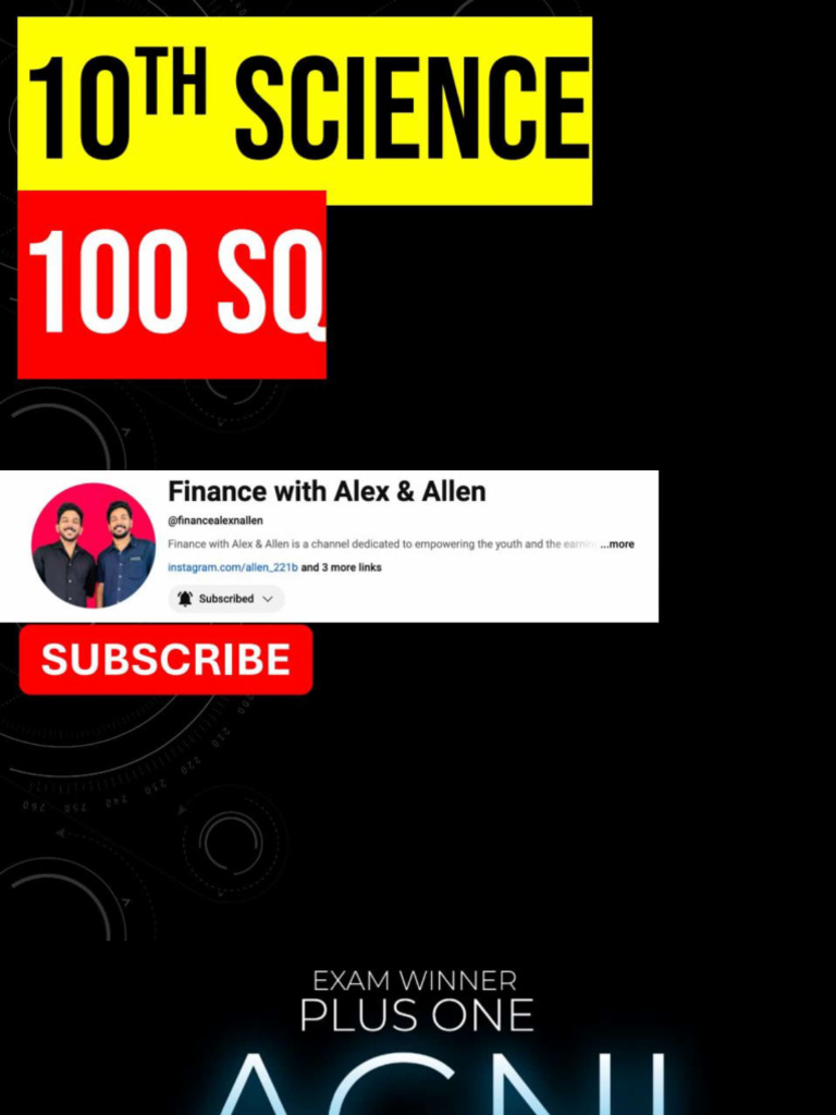Examwinner Cbse 10 Physics Alex Sir 100 Sure Question Live Note | PDF