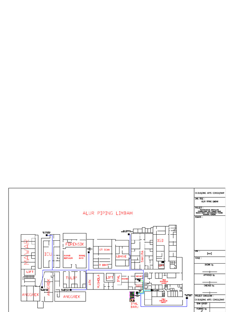 As Built Drawing Ipal 60m3 RSB Porong | PDF